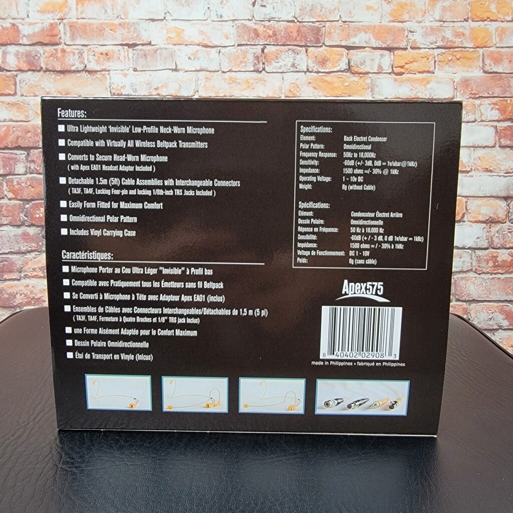 Apex575 Low-Profile Headset Condenser Microphone – First Street Music